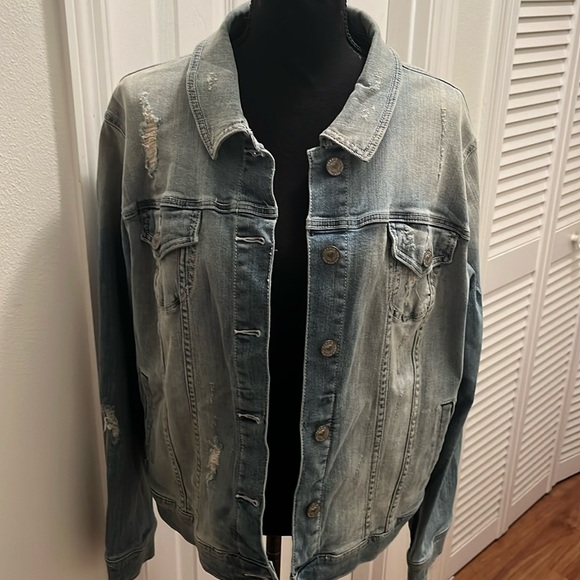 torrid | Jackets & Coats | Torrid Distressed Denim Jacket | Poshmark